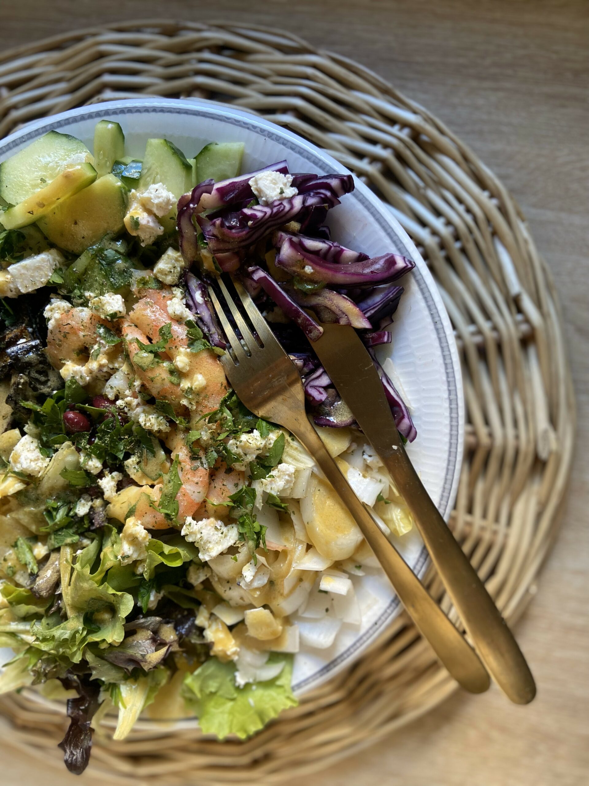 Salade composée : aux gambas - IntuiShape